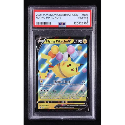 Flying Pikachu V 2021 Pokemon Celebrations 006 Psa 8 Pristine Auction