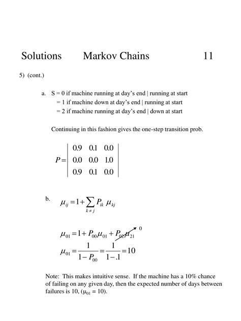 Ppt Solutions Markov Chains 2 Powerpoint Presentation Free Download Id5328945