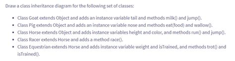 Answered Draw A Class Inheritance Diagram For Bartleby