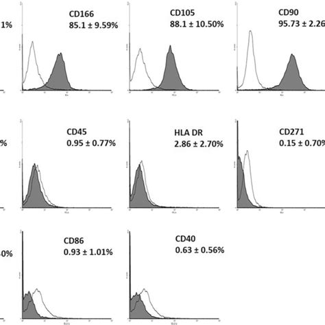 Mscs Marker Expression Representative Histograms Of Positive Markers