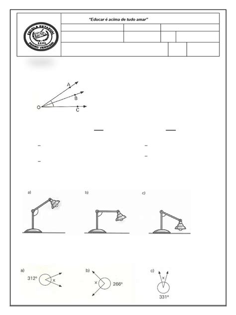 Angulos 6º Quinzena 1 2 Pdf