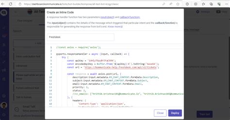 How To Create Freshdesk Tickets From Chatbot Messages