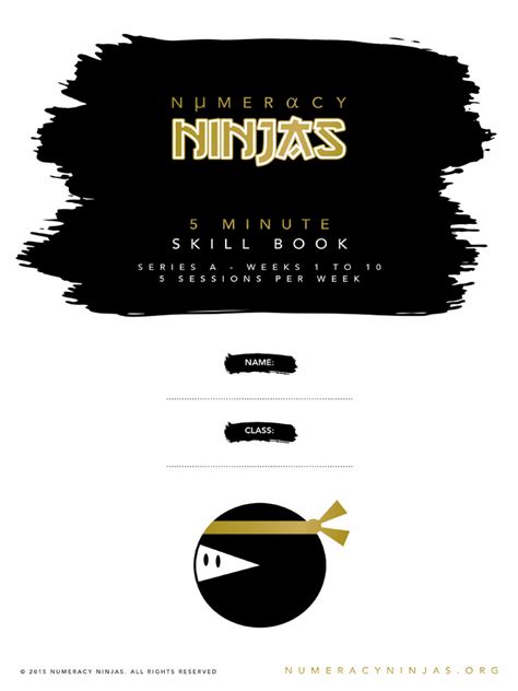 Series A Numeracy Ninjas Skill Book 5 Sessions Weeks 1 10 Pdf