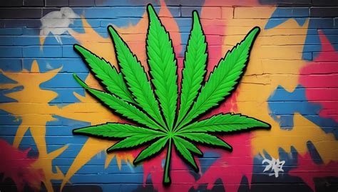 Premium Photo Cannabis Leaf Graffiti Uhd Wallpaper