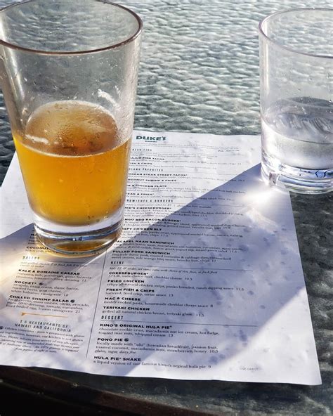 Menu At Dukes Waikiki Pub And Bar Honolulu Kalākaua Ave 116