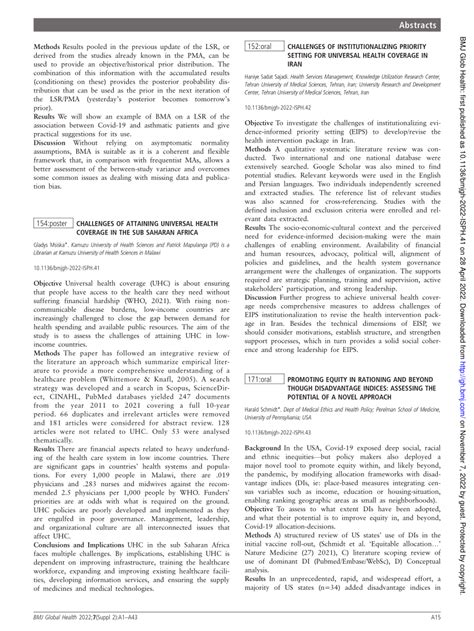 Pdf 154 Poster Challenges Of Attaining Universal Health Coverage In The Sub Saharan Africa