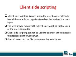 Server Side Scripting PPTX