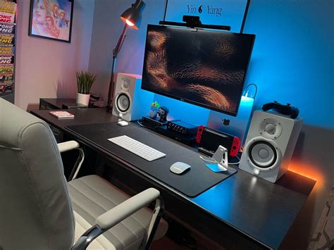 Portrait Mode Monitor And Classic Apple Poster Pump Up Workstation