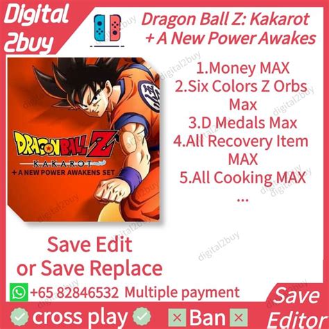 Dragon Ball Z Kakarot A New Power Awakes Save Editor Dbzk Save