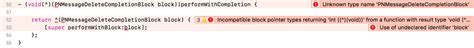 Swift Pubnub Ios Sdk Error Pnmessagedeletecompletionblock Not Found Stack Overflow