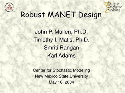 Ppt Robust Manet Design Powerpoint Presentation Free Download Id