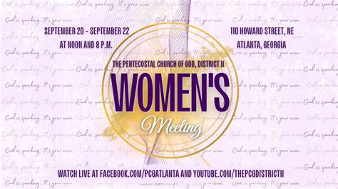 The Pcg District Ii Womens Meeting Sunday Service September 2024 Youtube