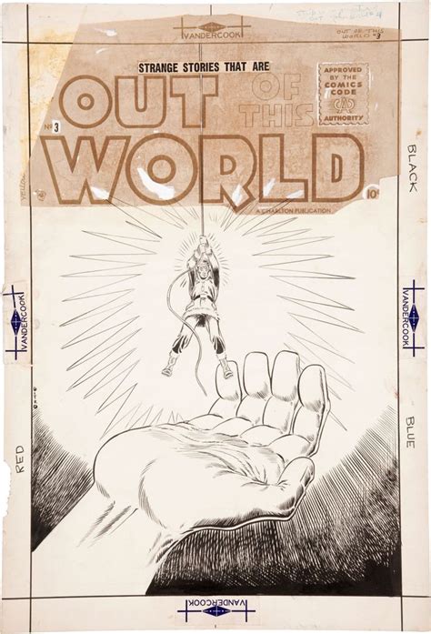 Original Comic Artcovers Steve Ditko Out Of This World 3 Cover Original Artcharlton 1957
