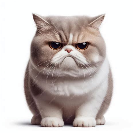 Premium Photo Cat With A Disgusted Expression Frown Isolated On White