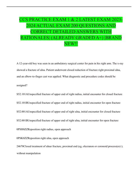 Ccs Practice Exam 1 And 2 Latest Exam Actual Exam 200 Questions And Correct Detailed Answers With