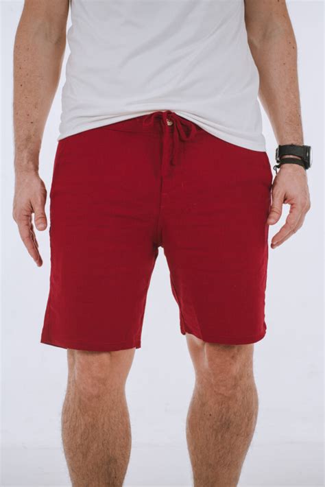 Bermuda de Linho Riviera Bordô Ciao for Men