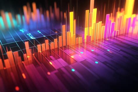 Abstract Neon Cityscape With Data Visualization Premium Ai Generated