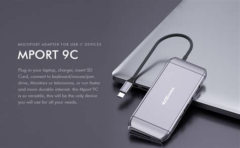 Amazon Com Portronics Mport 9C Type C Multiport USB Hub For Windows Chrome Os IOS And