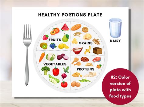 Nutrition Plate Healthy Portions Plate Visual Eating Guide Learning