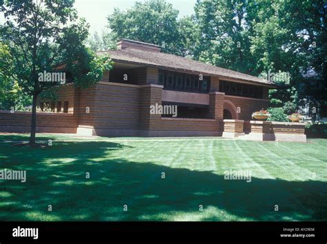 American Prairie Style House In Oak Park Chicago Designed By Frank
