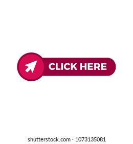 Click Here Button Arrow Pointer Icon Stock Vector Royalty Free 1081257761