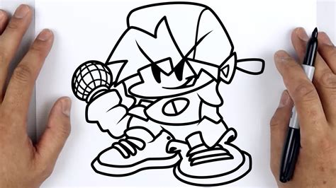 HOW TO DRAW BOYFRIEND Friday Night Funkin FNF Easy Step By Step