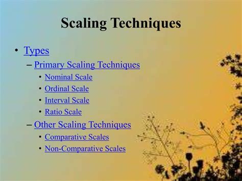 Measurement Scaling Techniques Pptx