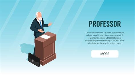 free vector isometric professor lecture class set of two horizontal