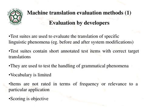 Ppt Rationale For A Multilingual Corpus For Machine Translation