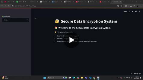 Datasecurity Encryption Python Streamlit Cybersecurity Tayyeba Ali