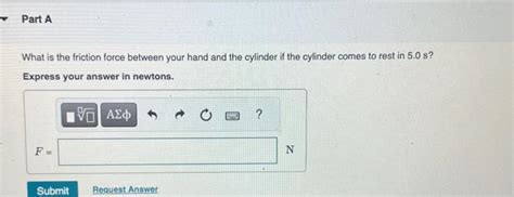 Solved A Solid Uniform Cylinder With Mass Kg And Chegg Com