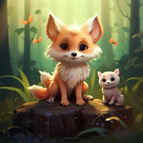 Premium Ai Image Cute Animals