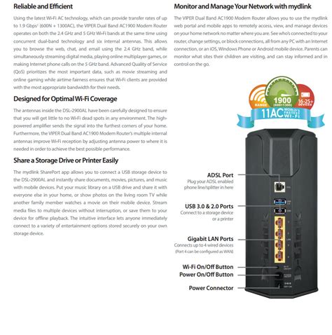 Buy D Link Viper Dsl 2900al Dual Band Ac1900 Modem Router [dsl 2900al] Pc Case Gear Australia