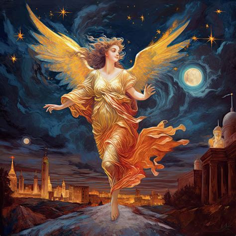 Angel Dream 04 Glory Night Digital Art By Matthias Hauser Fine Art