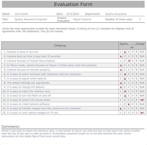 31 Free Employee Evaluation Forms Templates