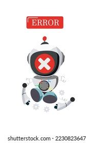 Robot Error Character Vector Design Mascot Stock Vector Royalty Free Shutterstock