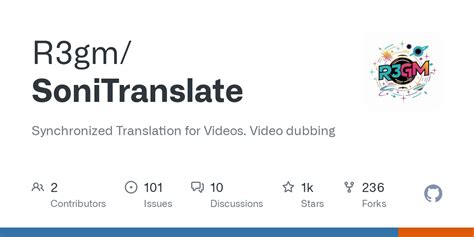 sonitranslate sonitranslate colab ipynb at main · r3gm sonitranslate