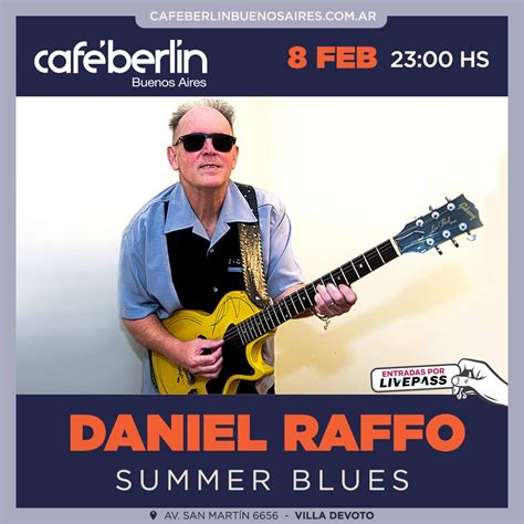 Entradas Para Daniel Raffo En Cafe Berlin Livepass