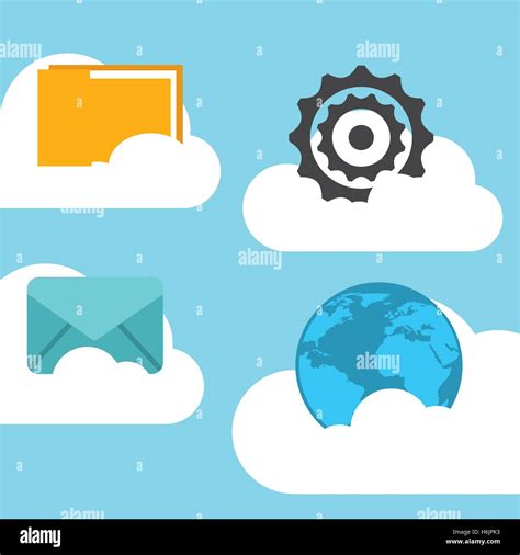 Cloud Computing Data Storage Vector Illustration Design Stock Vector