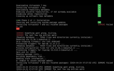 Unable To Install Virtualmin 7 Getting Error Virtualmin