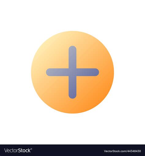 Add Button Pixel Perfect Flat Gradient Color Ui Vector Image