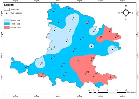 Spatial Distribution Map Of Tds Download Scientific Diagram