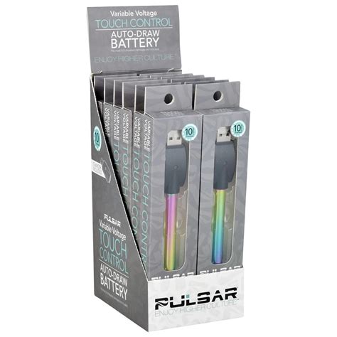 Pulsar Auto Draw 510 Vape Battery Variable Voltage 12 Count Wholesale Display Fbg Wholesale