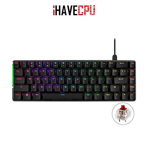 Ihavecpu Keyboard คีย์บอร์ด Asus Rog Falchion Ace Black Rog Nx Red