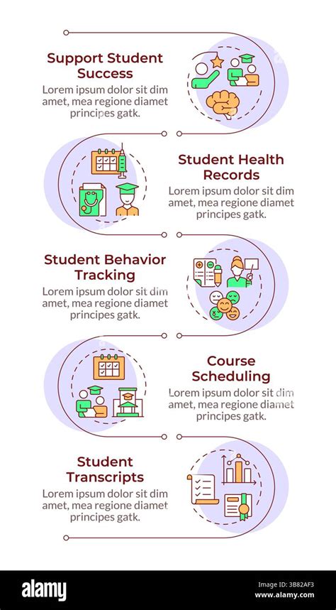 Student Services Infographic Vertical Sequence Stock Vector Image And Art