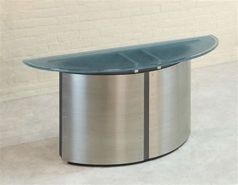 Crescent Modern Glass Console Table Stoneline Designs