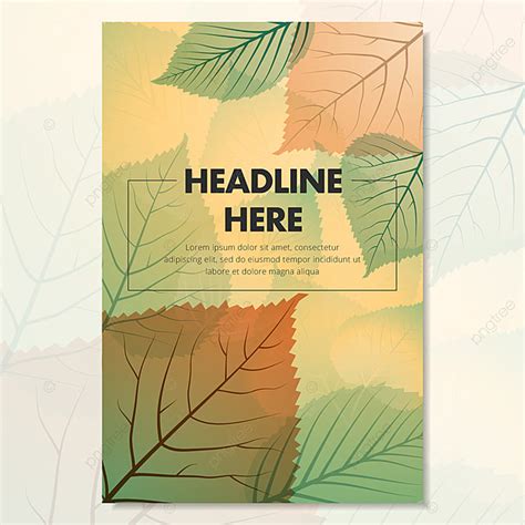 Fresh Colorful Autumn Leaf Cover Background Template Download On Pngtree