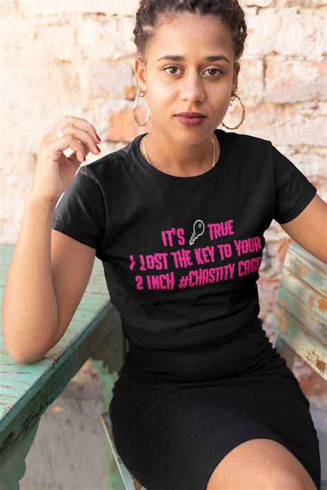 Femdom Lost Key Chastity Cage Shirt Cuckold Male Chastity T Shirt