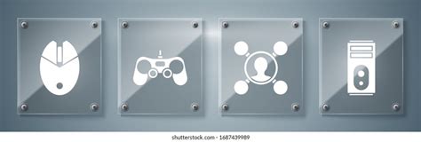 Set Computer Share Gamepad Computer Mouse Stock Vector Royalty Free 1687439989 Shutterstock
