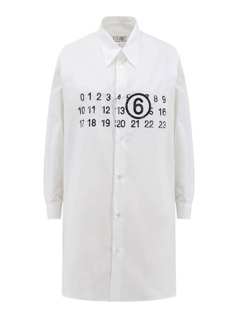 Knee Length Dresses Mm6 Maison Margiela Shirt Dress With Numeric
